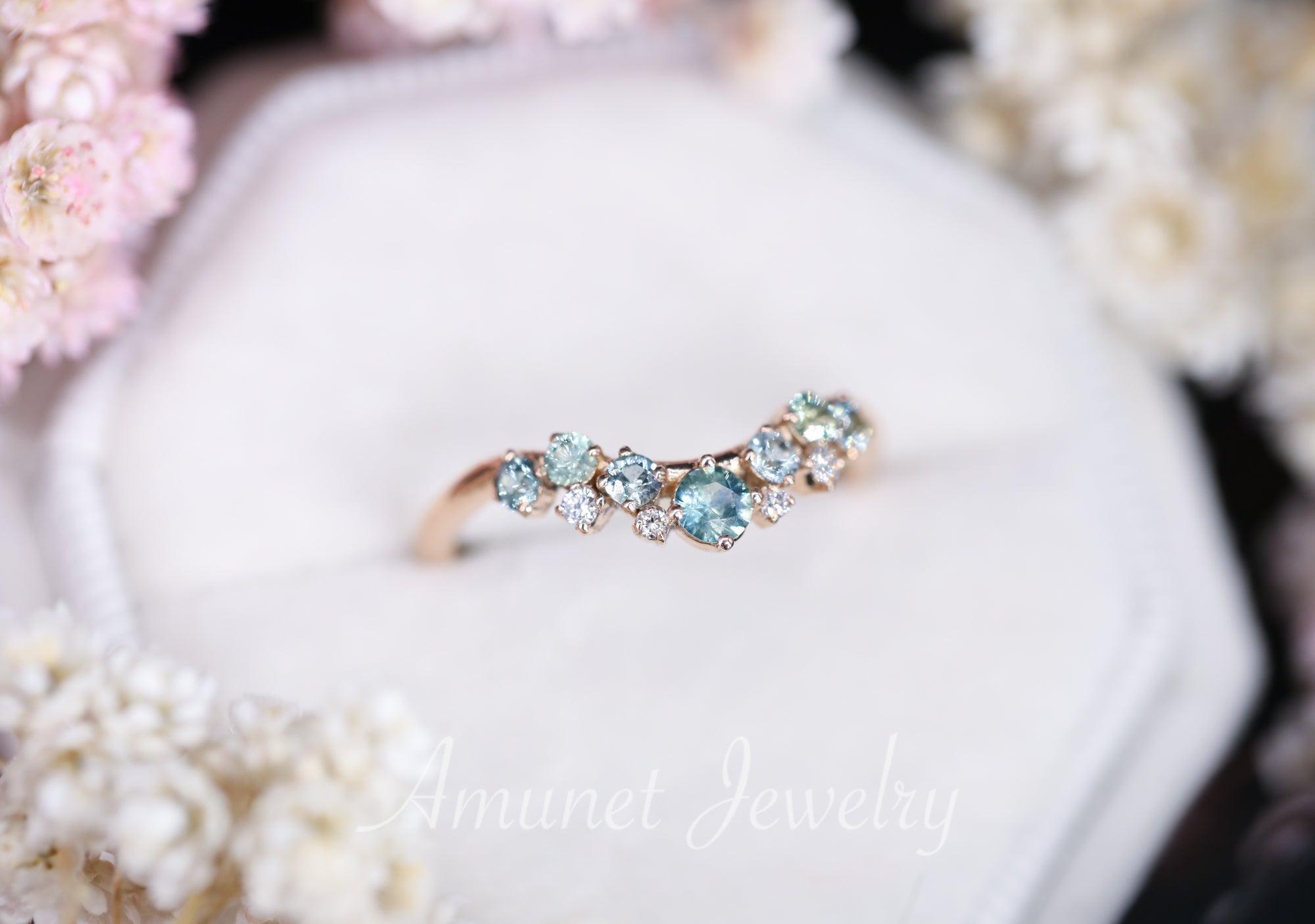 Montana Sapphire Wedding Band